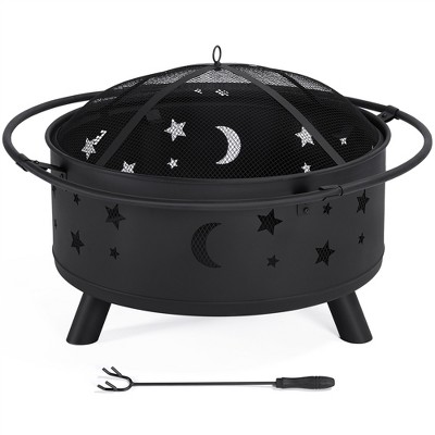 Yaheetech 24in Outdoor Hex Fire Pits Firepit Bowl With Spark Screen ...