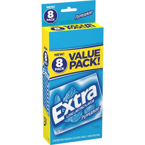 Extra Peppermint Sugar-free Gum Value Pack – 120ct : Target