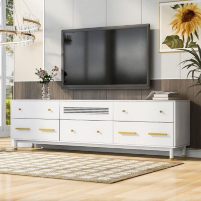 3pc Tara Entertainment Set With Adjustable Shelves & Storage Drawers ...