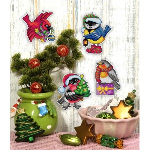 Orchidea Christmas Birds 7694 Counted Cross-Stitch Kit : Target