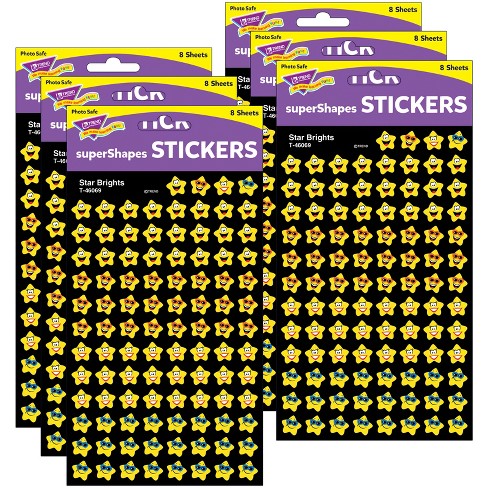 Trend Star Brights Supershapes Stickers, 800 Per Pack, 6 Packs : Target