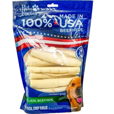 Pet Factory Made In Usa Beefhide Chip Rolls - 5" : Target