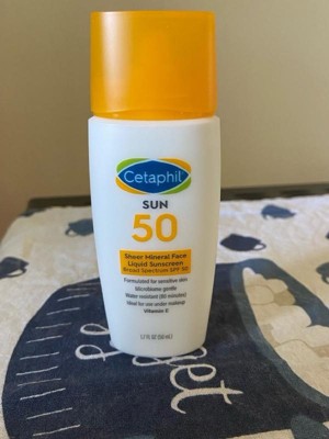 Cetaphil Sheer Mineral Liquid Sunscreen For Face - Spf 50 - 1.7 Fl Oz ...