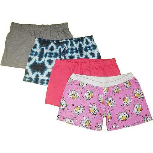 Pajama R Us Women Assorted Color 4 Pack Pajama Shorts Set : Target