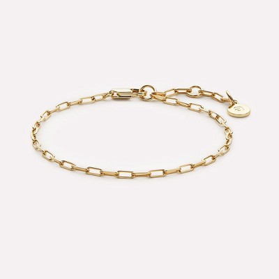 14k Gold Plated Herringbone Chain Bracelet - A New Day™ : Target