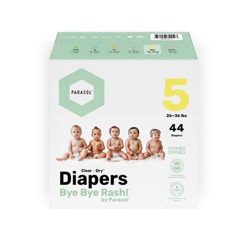 Parasol Clear+dry Natural Disposable Diapers - Size 5 - 44ct : Target