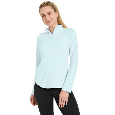 Jockey Women's Everactive Scuba 1/4 Zip S Echo Blue : Target