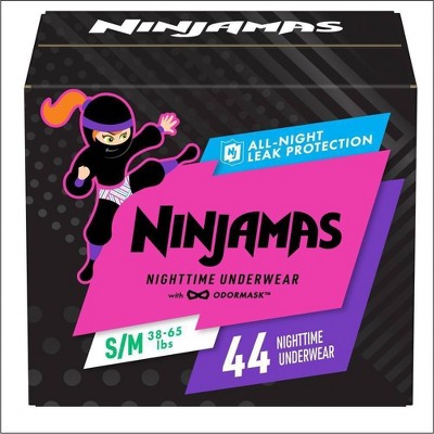 Pampers Ninjamas Nighttime Bedwetting Underwear Girl - Size S/m - 44ct ...
