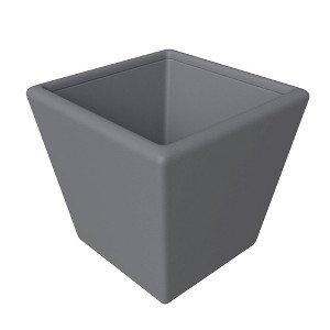 Leisuremod Blossom Fiberstone And Clay Planter Tapered Square Plant Pot ...