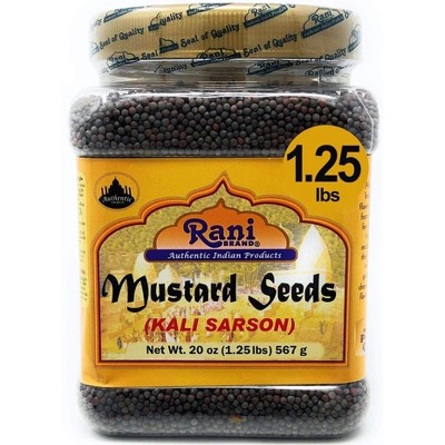 Mustard Seeds (black Kali Sarson) Whole - 20oz (1.25lbs) 567g - Rani ...