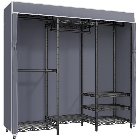 Vipek V5c Clothes Closet Wardrobe Heavy Duty Covered Clothes Rack ...