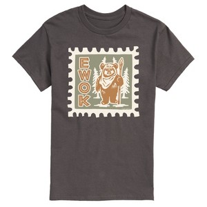 Men's Star Wars Ewok Stamp Short Sleeve Graphic T-Shirt - Charcoal ...