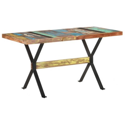 Vidaxl Dining Table 55.1 In.x27.6 In.x29.9 In. Solid Reclaimed Wood ...
