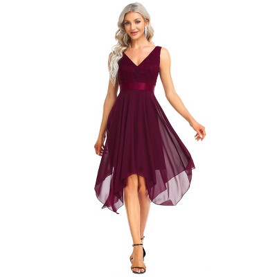 Dark Red Plus Size Evening Dresses Bridesmaid Dresses Ep00207, 26 : Target