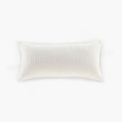 Livn co. Boucle White Oblong Decorative Pillow 12x24