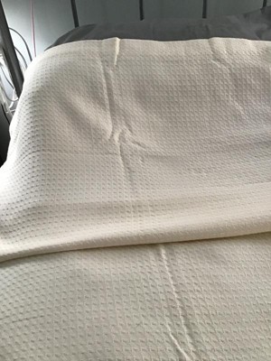 Twin Textured Cotton Blanket White : Target