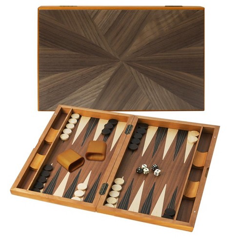 Gse Premium Wooden Inlay Backgammon Board Game Set : Target