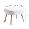 Westintrends 21" Wide Square Upholstered Cushion Ottoman Foot Stool ...