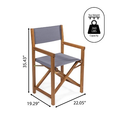 Cukor Classic Vintage Outdoor Acacia Wood Folding Director Chair With ...