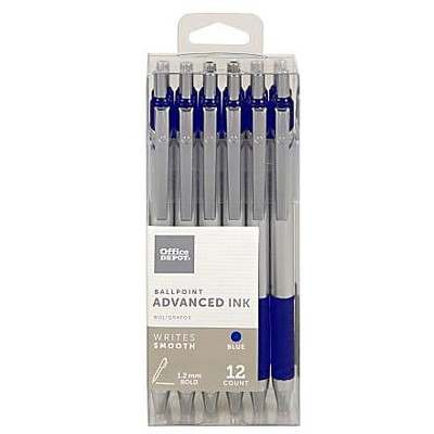 Pen,rtrbl,adv Ink,1.2,blu,12pk : Target