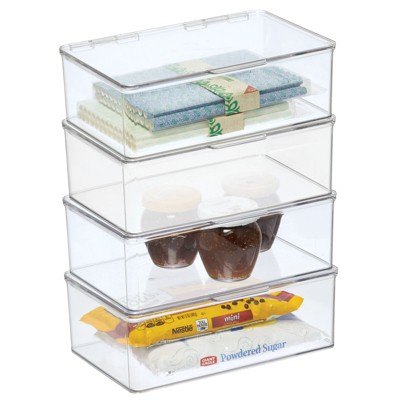 Staples Stackable Plastic Organizers MDesign Clear Plastic Craft ...