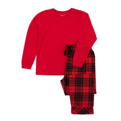 Leveret Kids Christmas Pajamas Poly Top And Flannel Pants Plaid Black ...