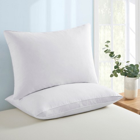 Peace Nest Goose Feather Pillows Set Of 2, White Gusset, Standard : Target