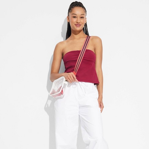 Women's Game Day Ribbed Tube Top - Wild Fable™ Cherry Red Xxs : Target