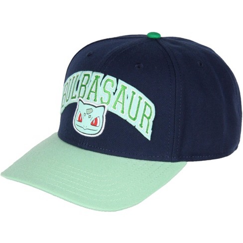 Pokemon Adult Bulbasaur 001 Embroidered Precurve Snapback Hat For Men ...