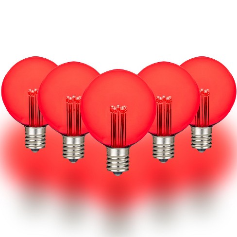 Novelty Lights Red G50 Globe Hanging Led String Light Replacement Bulbs ...