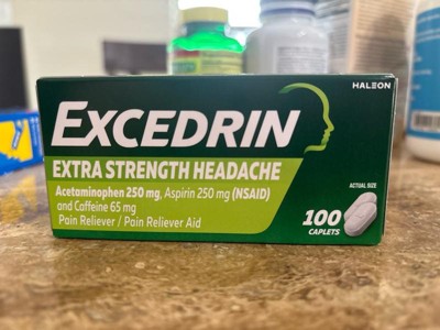 Excedrin Extra Strength Pain Reliever Caplets - Acetaminophen/aspirin ...