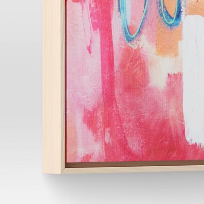 24" X 30" Colorful Collage By Amira Rahim Framed Wall Canvas ...