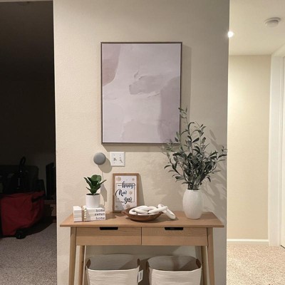 24" X 30" Neutral Abstract Lines Framed Canvas - Threshold™ Designed ...
