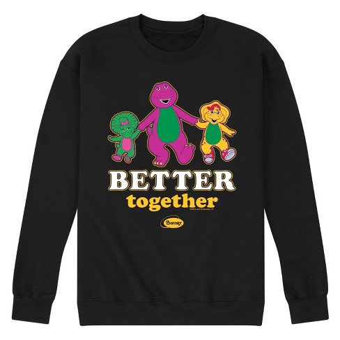 Men's - Mattel - Barney Better Together Graphic Fleece Sweatshirt : Target