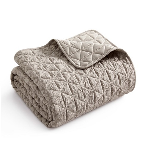 Rowan Tan Quilted Throw - Levtex Home : Target