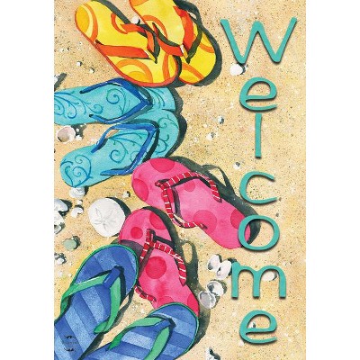Briarwood Lane Better At The Beach Summer Garden Flag Flip Flops ...