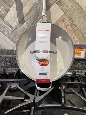 Kitchenaid 10pc Hard Anodized Ceramic Nonstick Cookware Set Matte Black ...