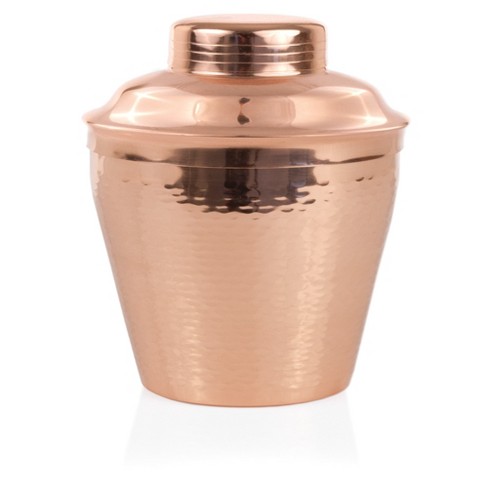 Twine Hammered Copper Cocktail Shaker, Stainless Steel Cobbler Shaker ...