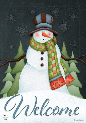 Briarwood Lane Snowman And Sled Winter House Flag Primitive Let I : Target