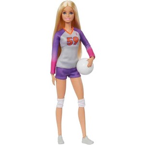 Barbie Doll & Accessories, Made to Move Career Volleyball Player Doll ...