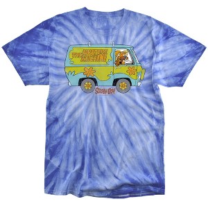 Men's Scooby Doo The Mystery Machine Tie Dye T-Shirt, Royal Monochrome ...
