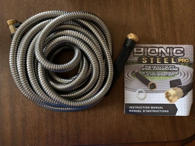 Bionic Steel Pro 100 Foot 304 Stainless Steel Metal Garden Hose With ...
