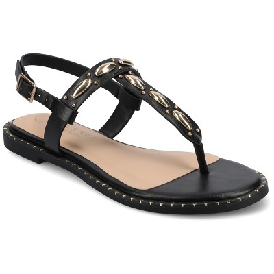 Journee Womens Beech Strappy Thong Sandals : Target