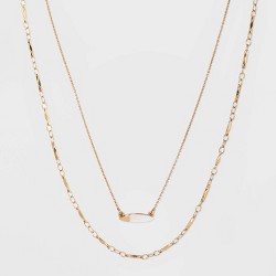 3 Row Chunky Chain Necklace - A New Day™ Gold : Target