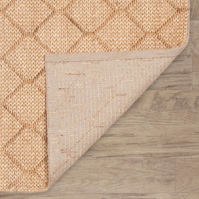 Home Conservatory Tiles Handwoven Jute Area Rug, 4' X 6', Ivory : Target
