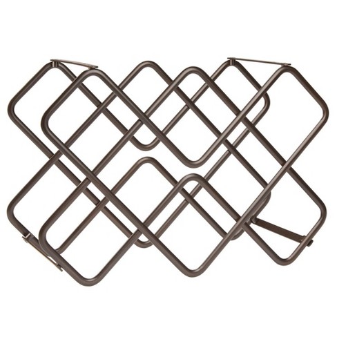 Mdesign Metal Freestanding Wine Rack Storage Organizer, Holds 8 Bottles ...