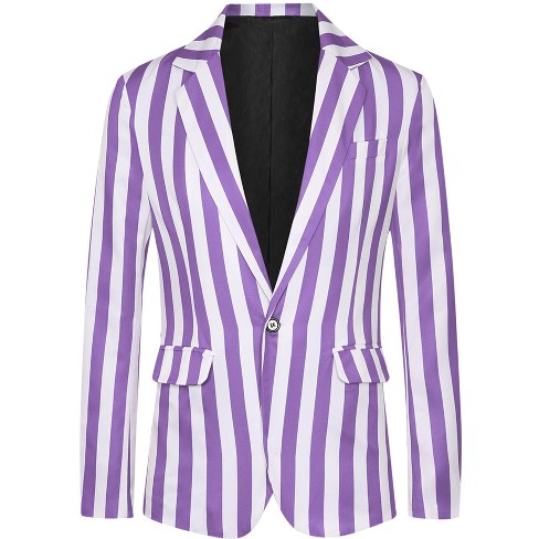 Lars Amadeus Men's One Button Business Stripes Patterned Sports Coats ...