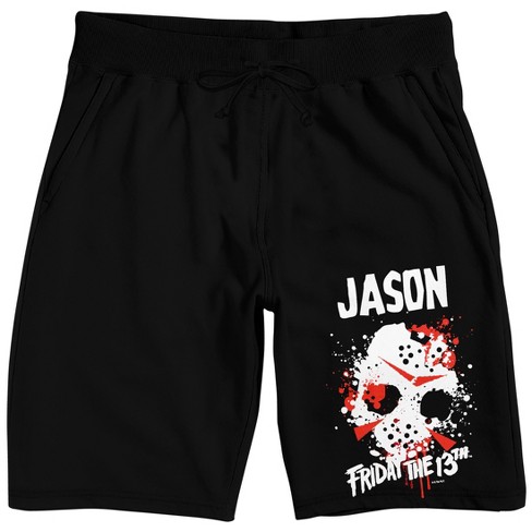 Friday The 13th Jason Voorhees Men's Black Sleep Pajama Shorts : Target