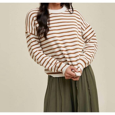 Women's Striped Sweater - Wishlist L : Target