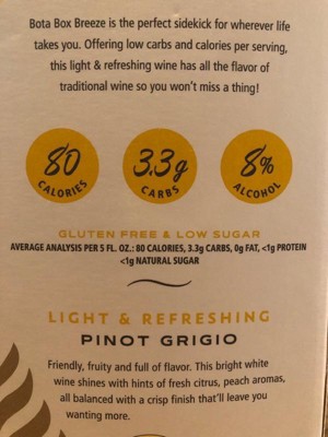 Bota Box Breeze Pinot Grigio White Wine - 3l Bottle : Target